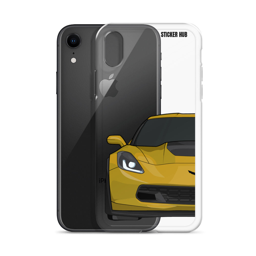 Corvette Racing Yellow C7 Corvette Z06 - iPhone Case – Sticker Hub
